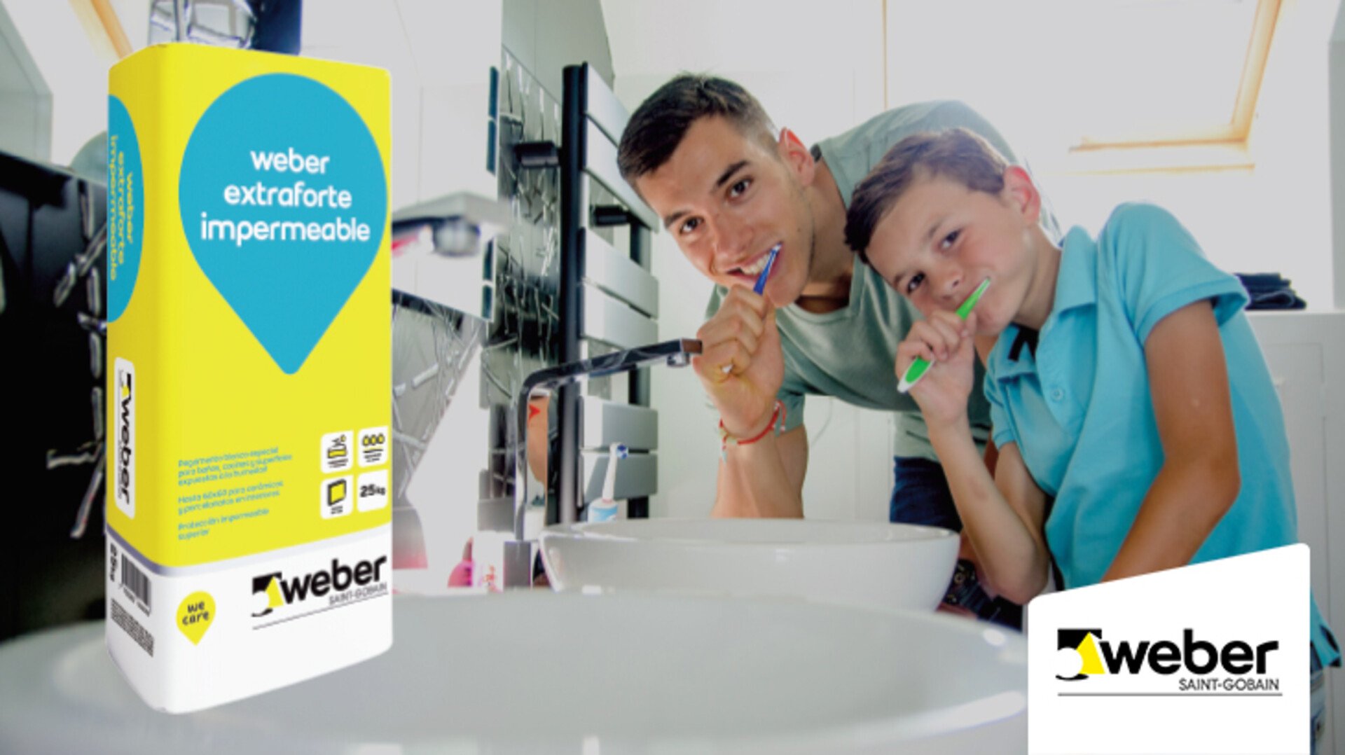 ¿Qué pegamento es indicado para porcelanato en las zonas húmedas de la casa? | Weber Peru